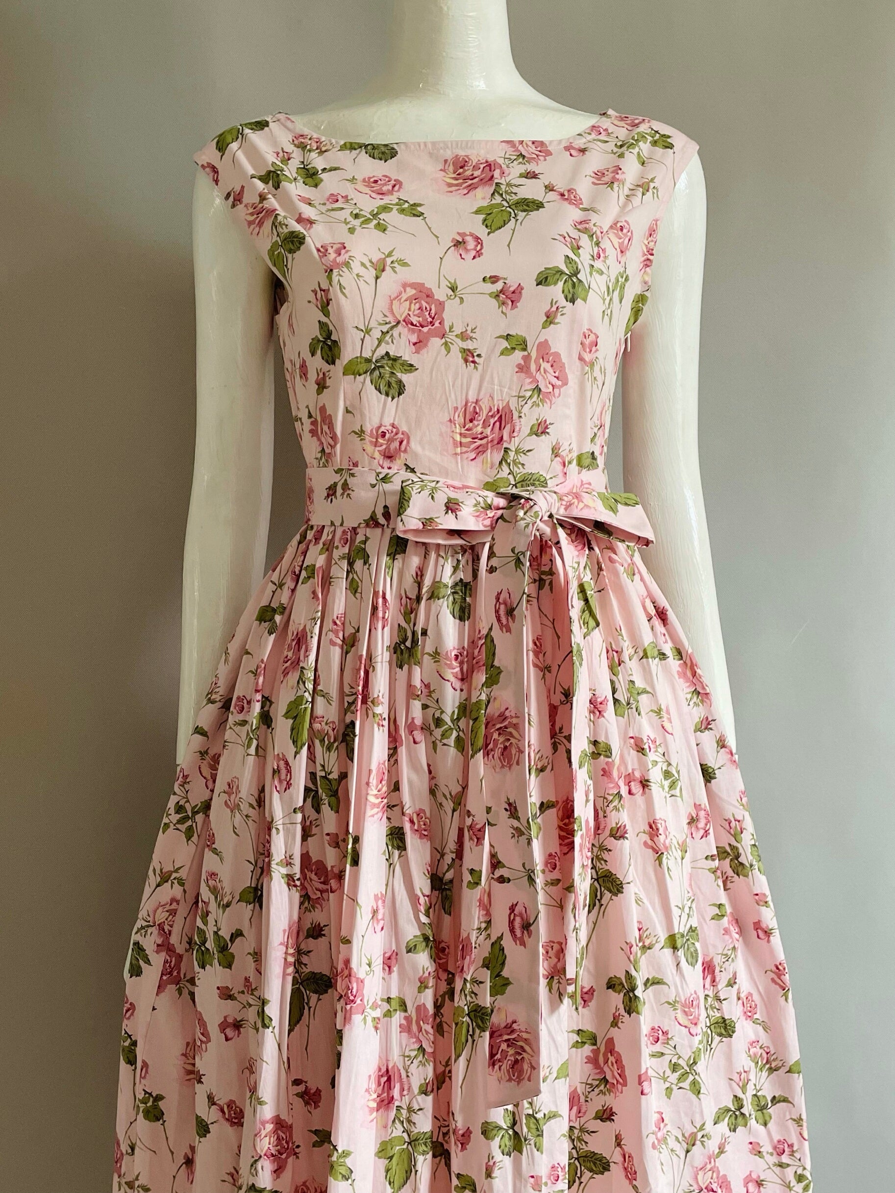 French Vintage Rose Dress– The Cottagecore