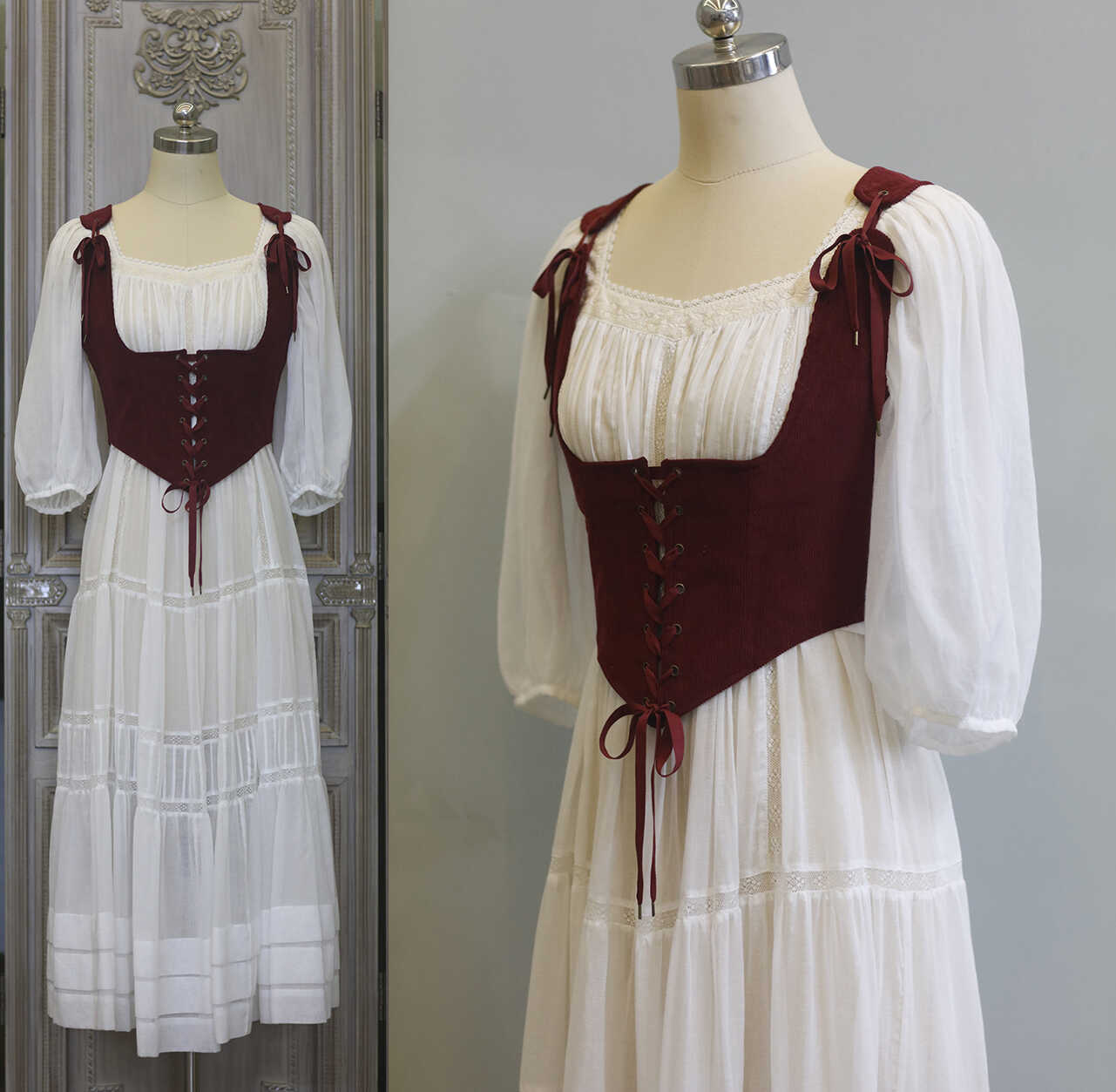 Vintage Cotton Corduroy Corset– The Cottagecore