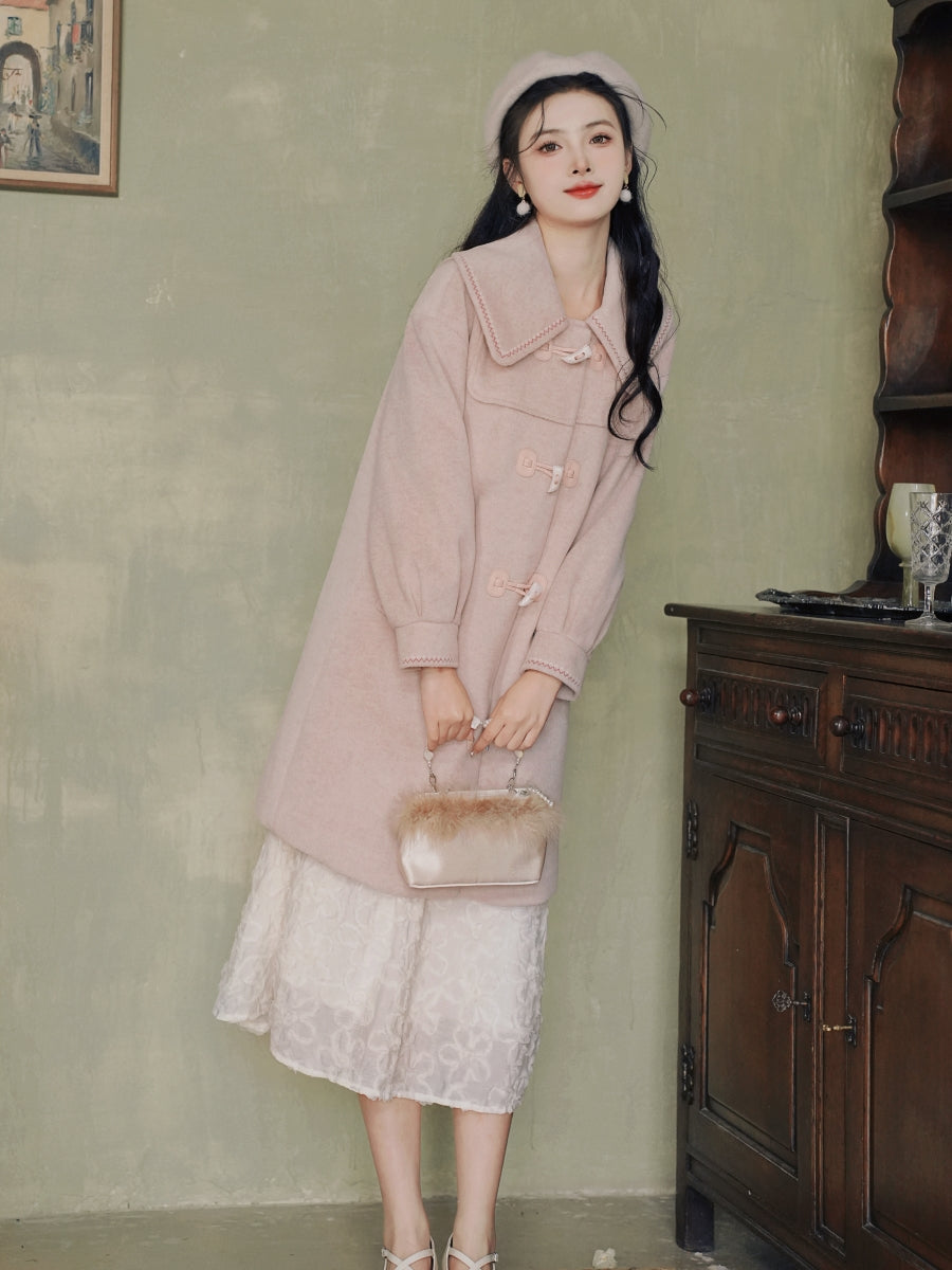 Pink Toggled Buttons Coat– The Cottagecore
