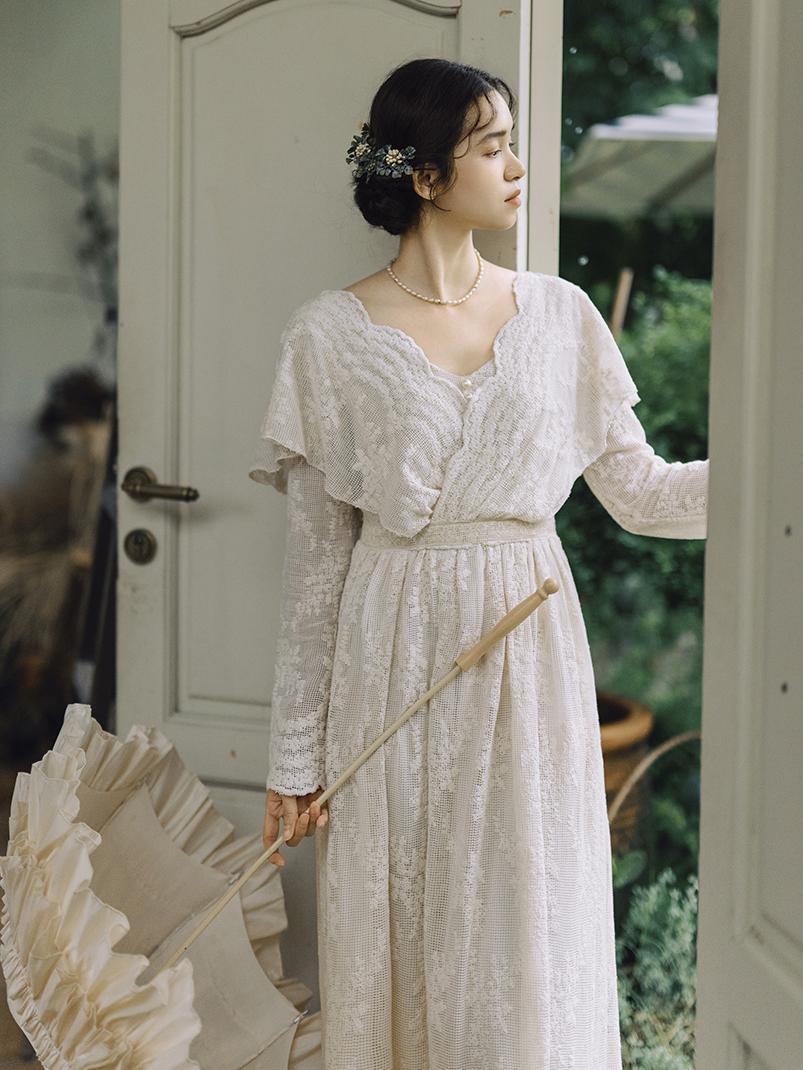 Royal Lace Embroidered Dress– The Cottagecore