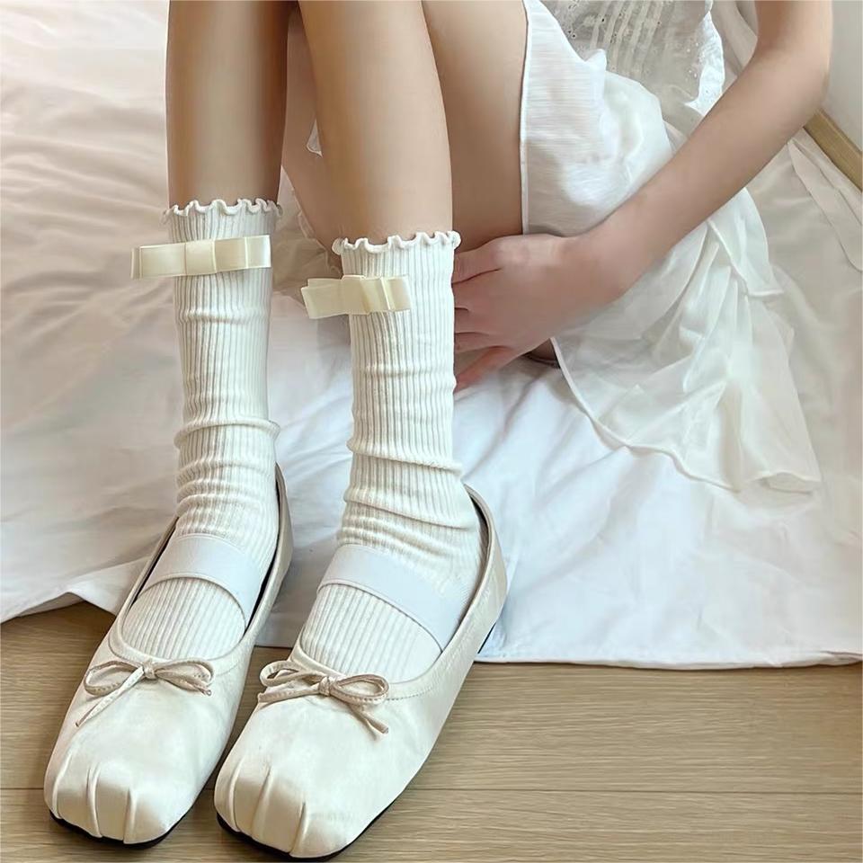 Cotton Bow Socks– The Cottagecore