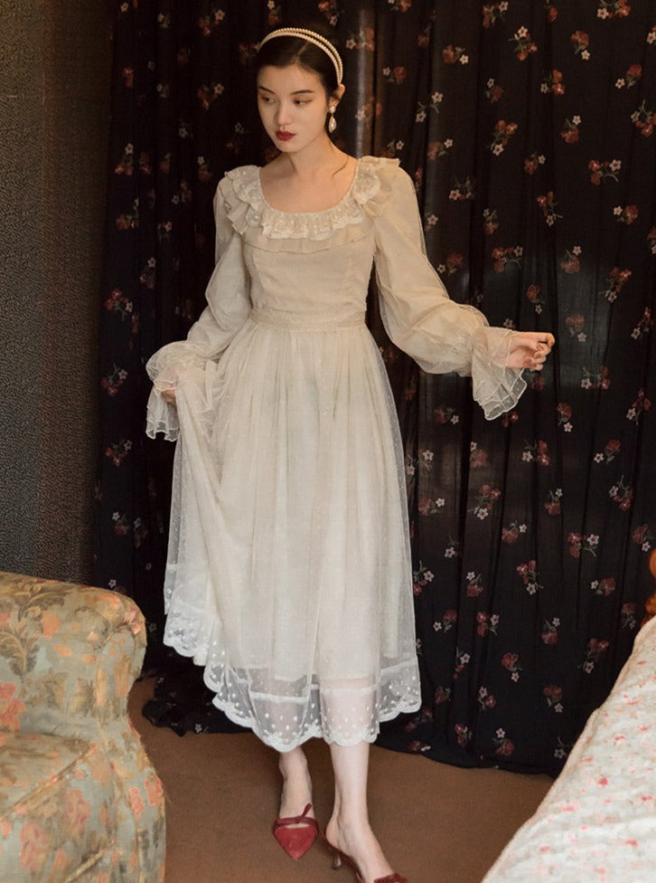 Royal Lace Ruffled Dress– The Cottagecore