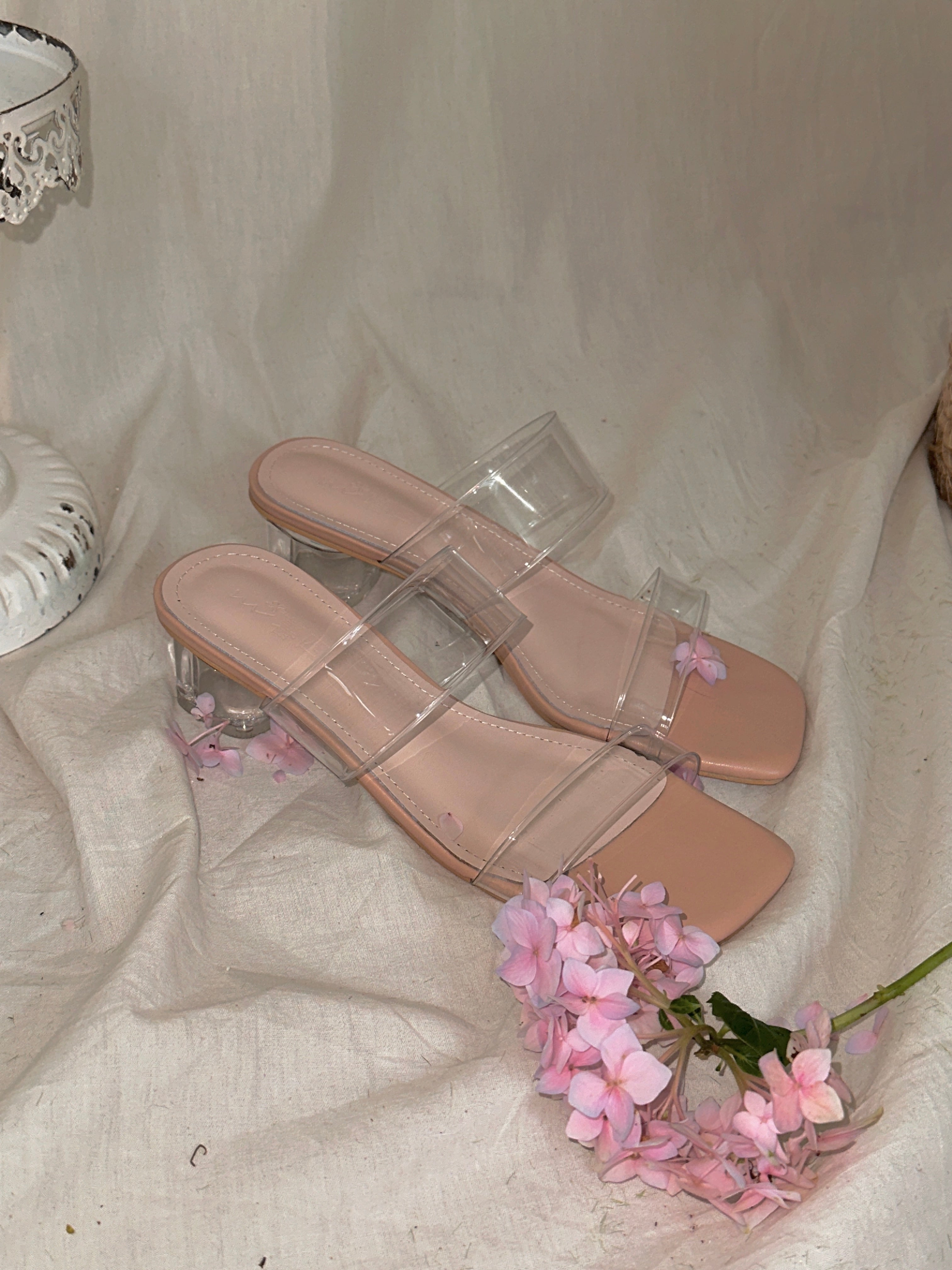 Elegant Transparent Block Heel Shoes– The Cottagecore