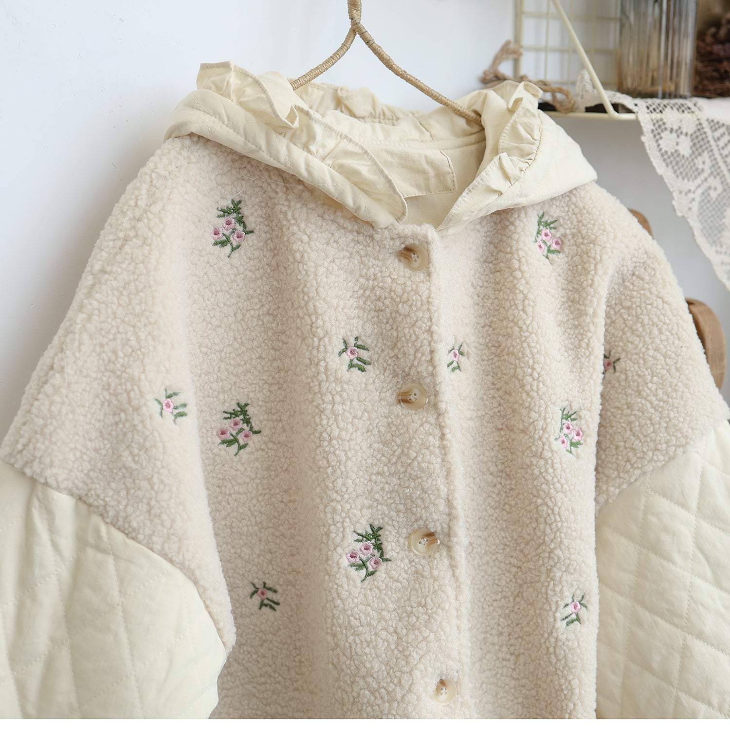 Fleece Quilted Hood Jacket– The Cottagecore