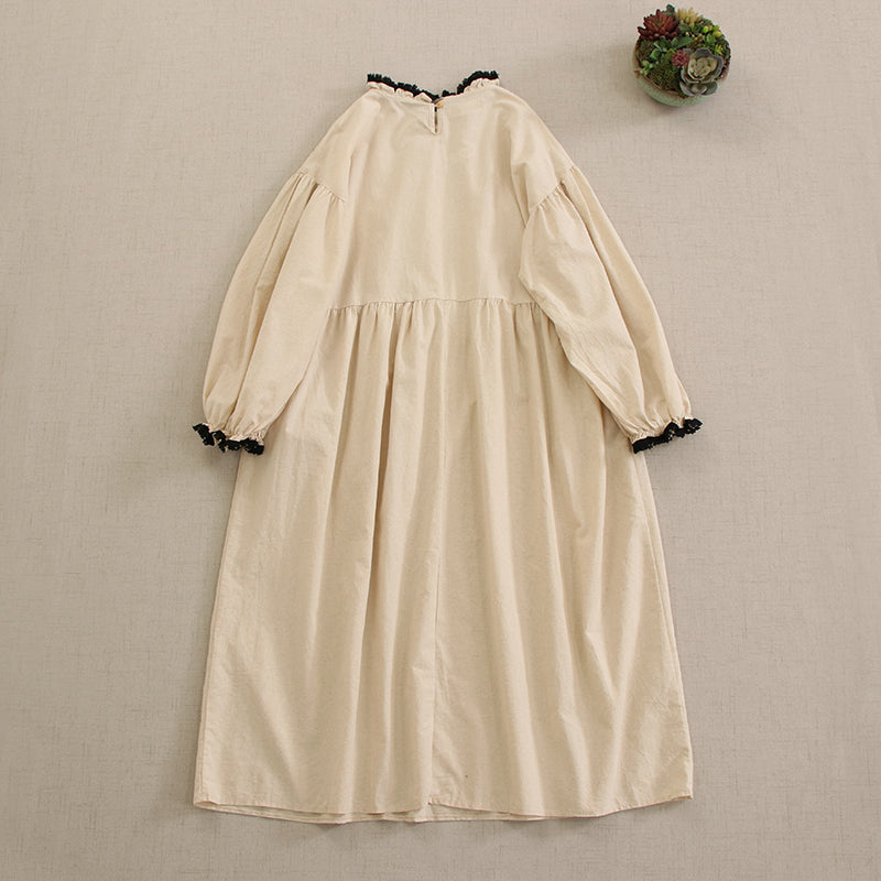 Lace Collar Bottom Dress– The Cottagecore