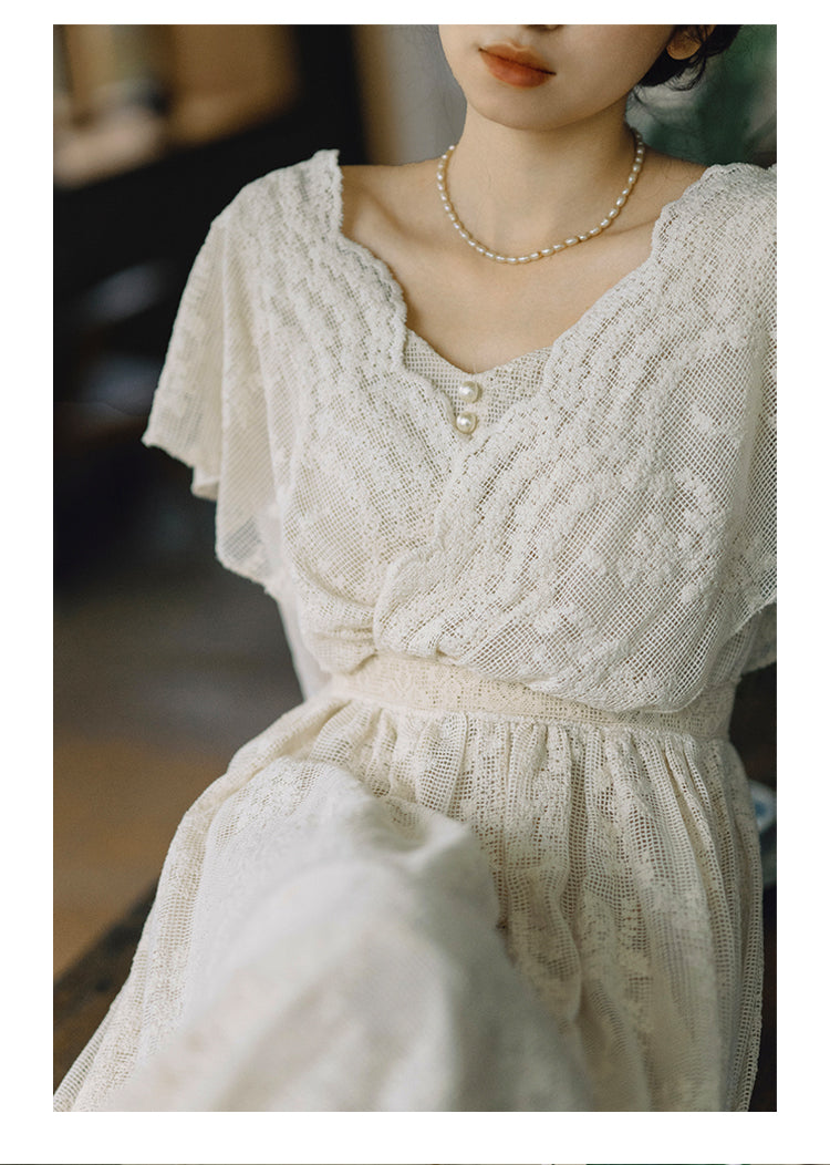 Royal Lace Embroidered Dress– The Cottagecore