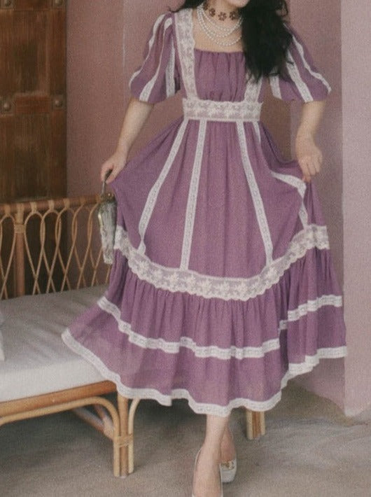 Vintage Pinkish Purple Dress– The Cottagecore