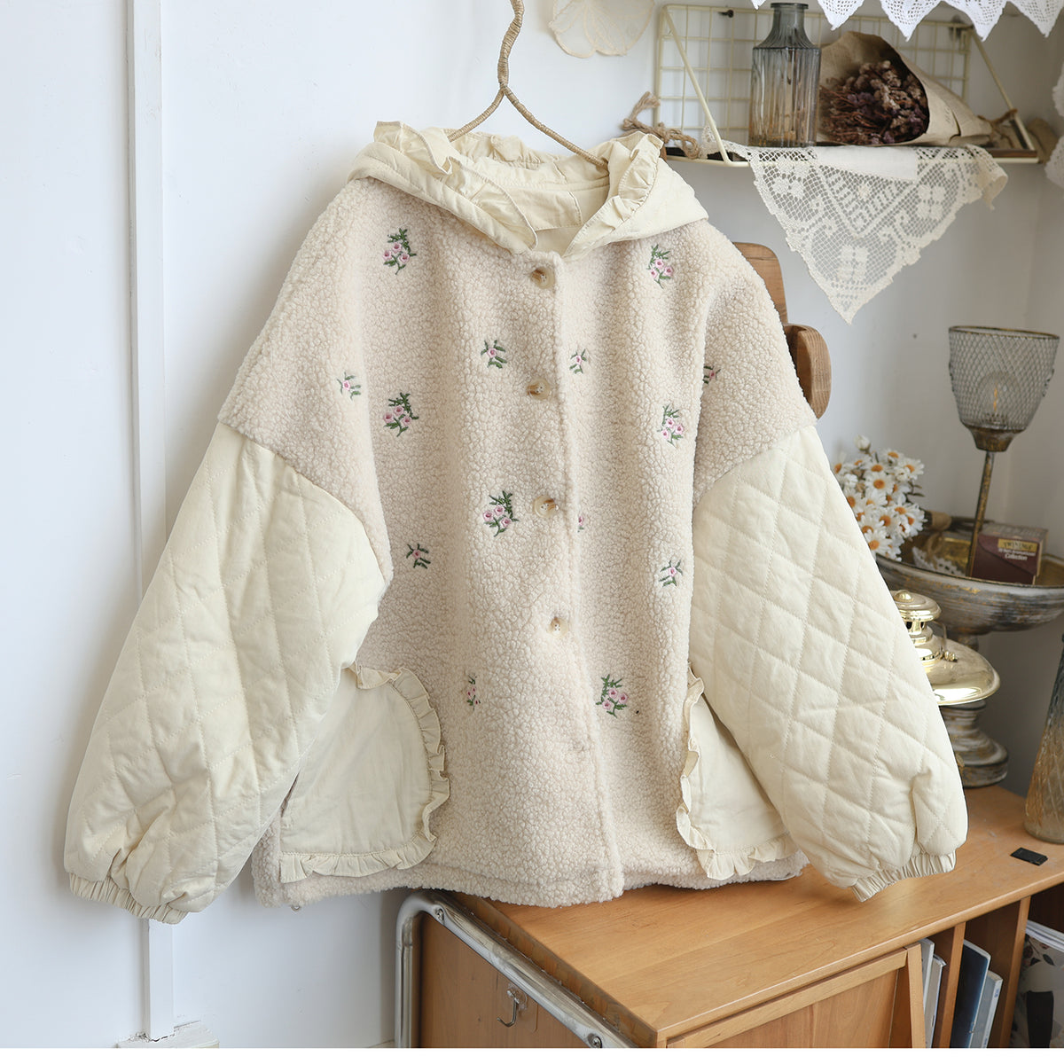 Fleece Quilted Hood Jacket– The Cottagecore