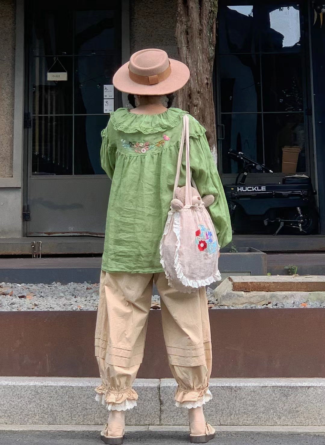 Forestcore Embroidered Linen Blouse– The Cottagecore