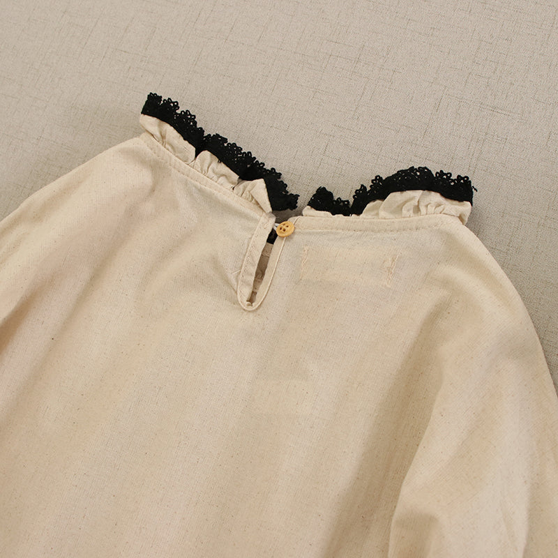 Lace Collar Bottom Dress– The Cottagecore