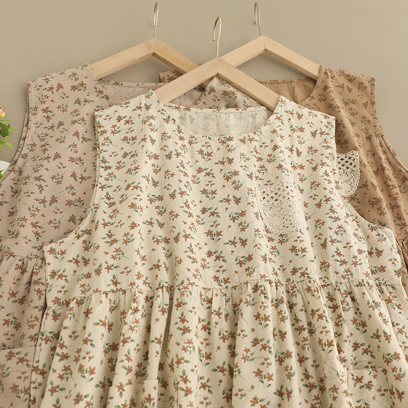 Farmcore Floral Print Overall Dress– The Cottagecore