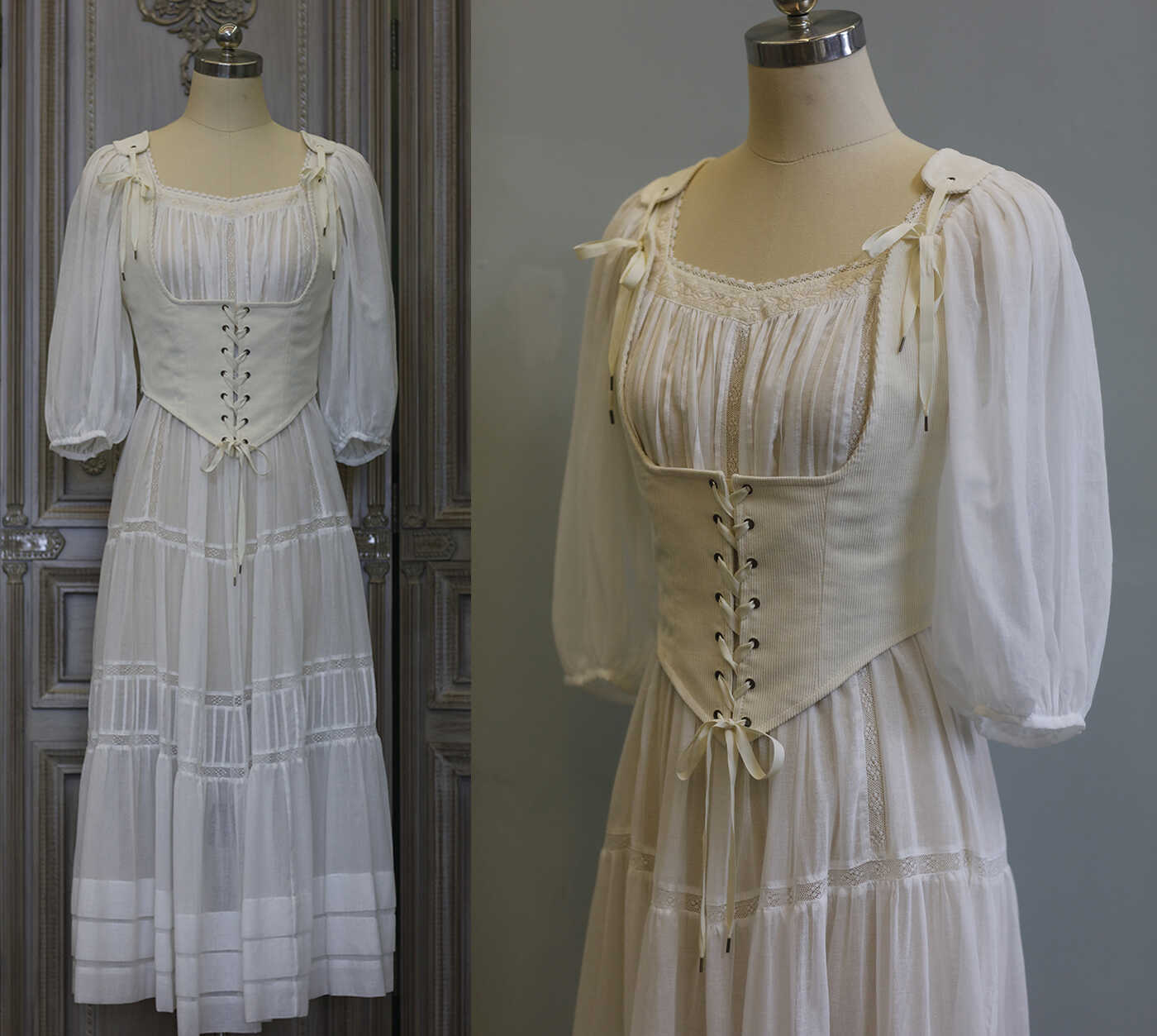 Vintage Cotton Corduroy Corset– The Cottagecore