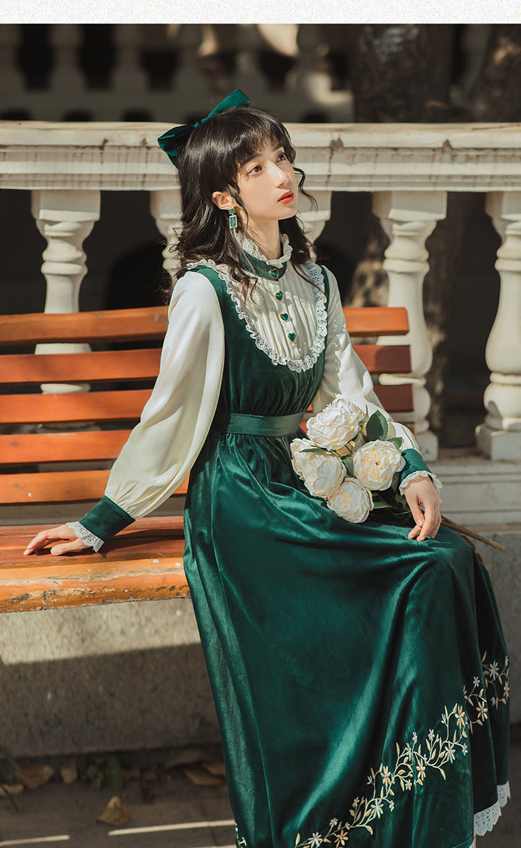 Royalcore Velvet Patchwork Dress– The Cottagecore