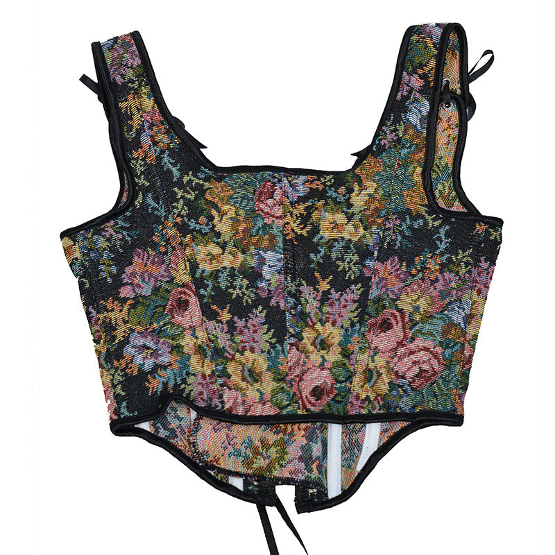 Classic Vintage Painting Lace Up Corset– The Cottagecore