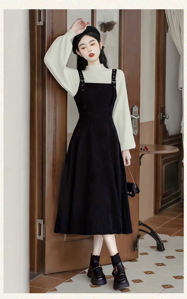 Bishop Knit Top + Pinafore Dress 2pcs Set– The Cottagecore