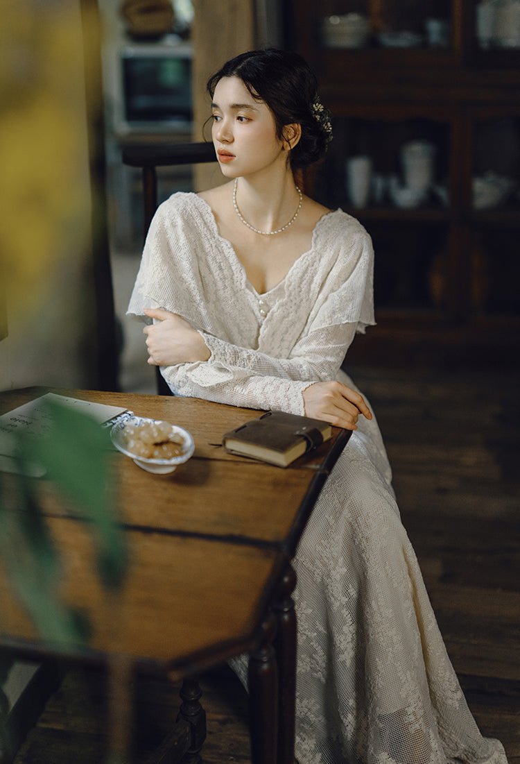 Royal Lace Embroidered Dress– The Cottagecore