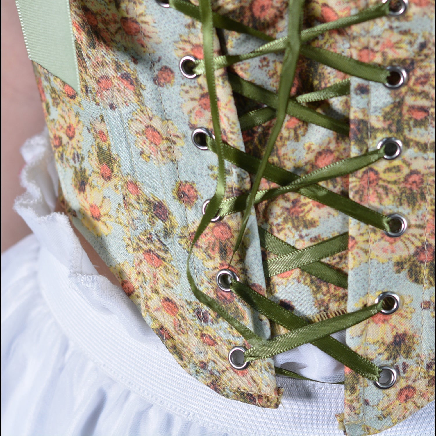 Retro Lace Up Ribbon Corset Bustier– The Cottagecore