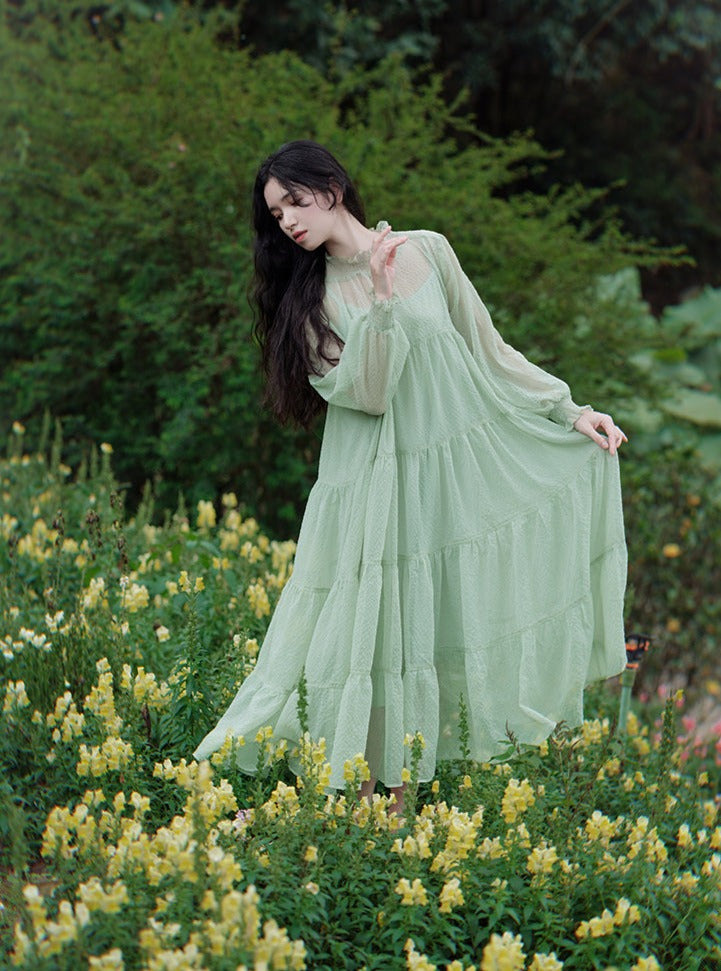 Forest Fairy Light Flowy Dress Set– The Cottagecore