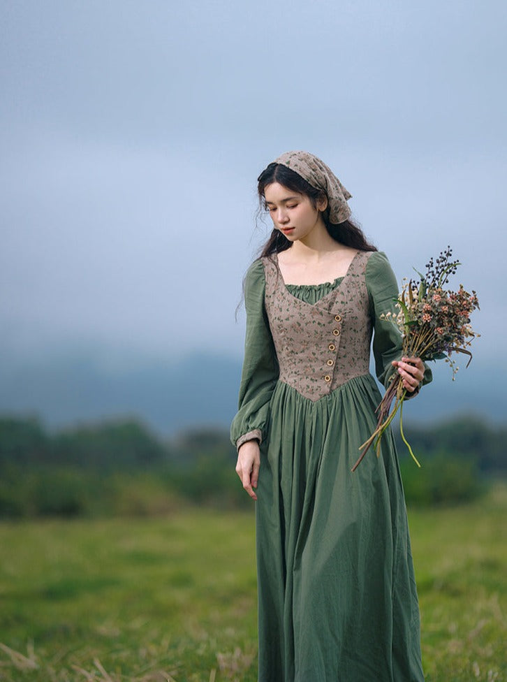 Prairie Vibe Countryside Dress (kerchief included)– The Cottagecore