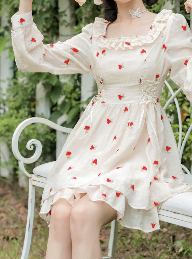 Cottagecore Square Neck Mini Dress– The Cottagecore