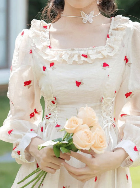 Cottagecore Square Neck Mini Dress– The Cottagecore