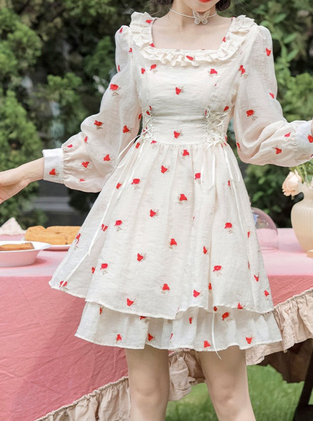 Cottagecore Square Neck Mini Dress– The Cottagecore