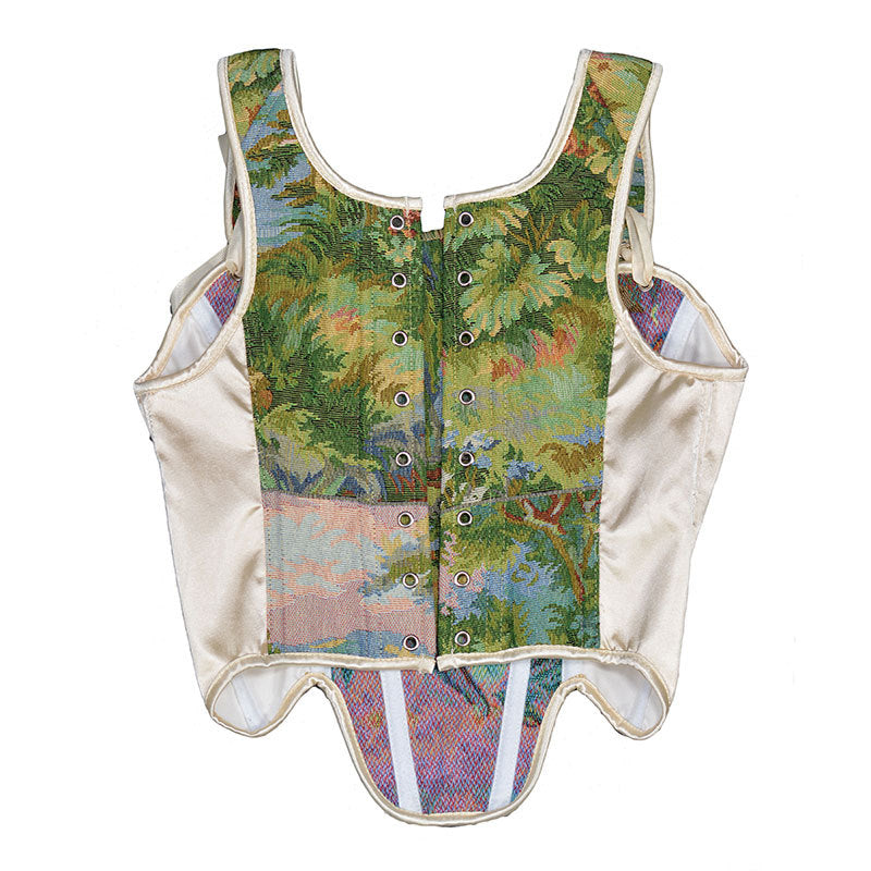 Lace Trim Lace Up Old Painting Corset– The Cottagecore