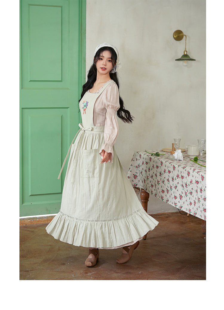 Cottagecore Embroidered Apron Dress– The Cottagecore