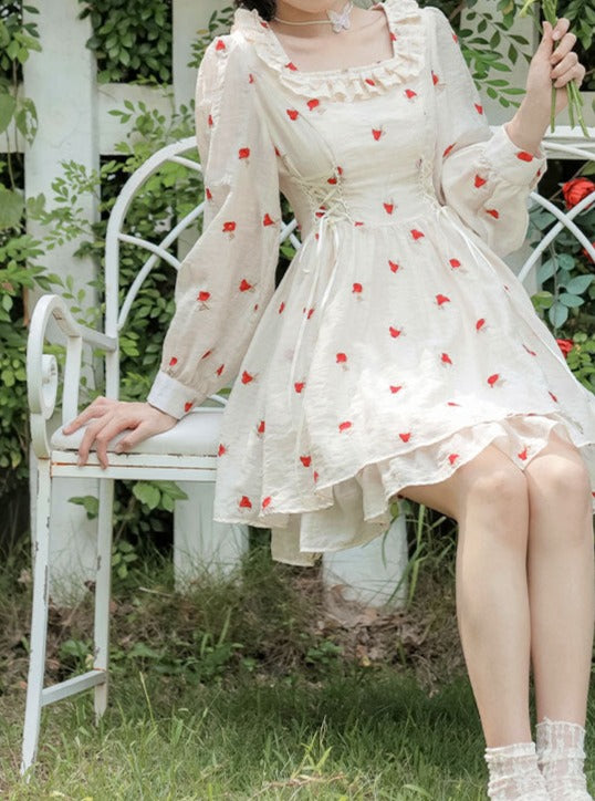 Cottagecore Square Neck Mini Dress– The Cottagecore