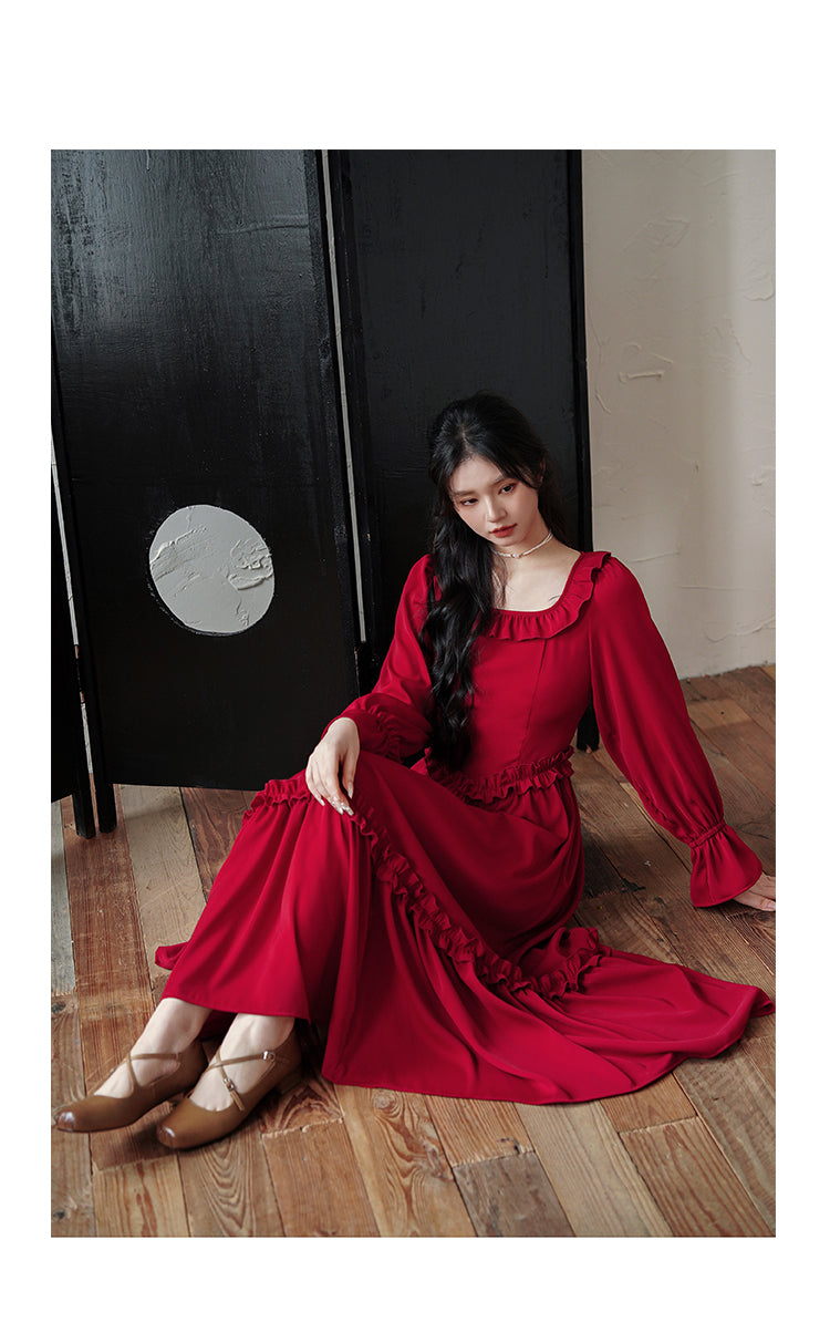 Red Vintage Dress– The Cottagecore