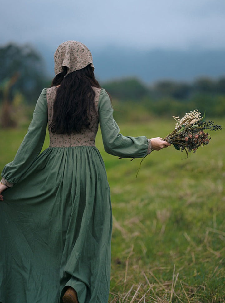 Prairie Vibe Countryside Dress (kerchief included)– The Cottagecore