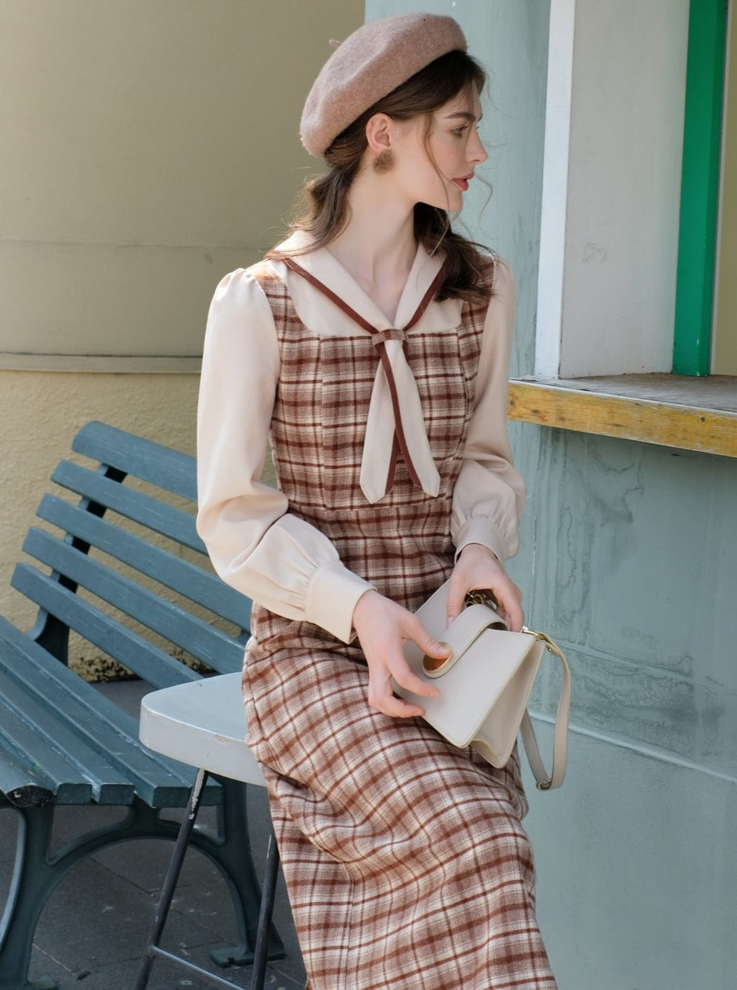 Vintage Plaid Dress– The Cottagecore