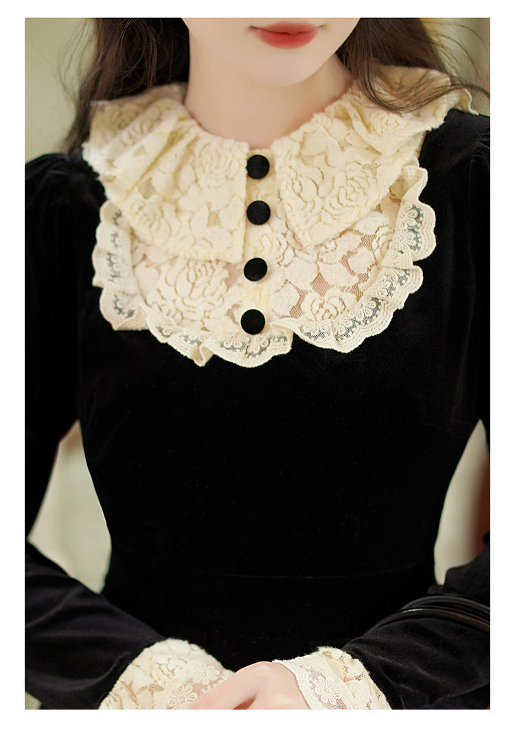 Vintage Lace Collar Dress– The Cottagecore