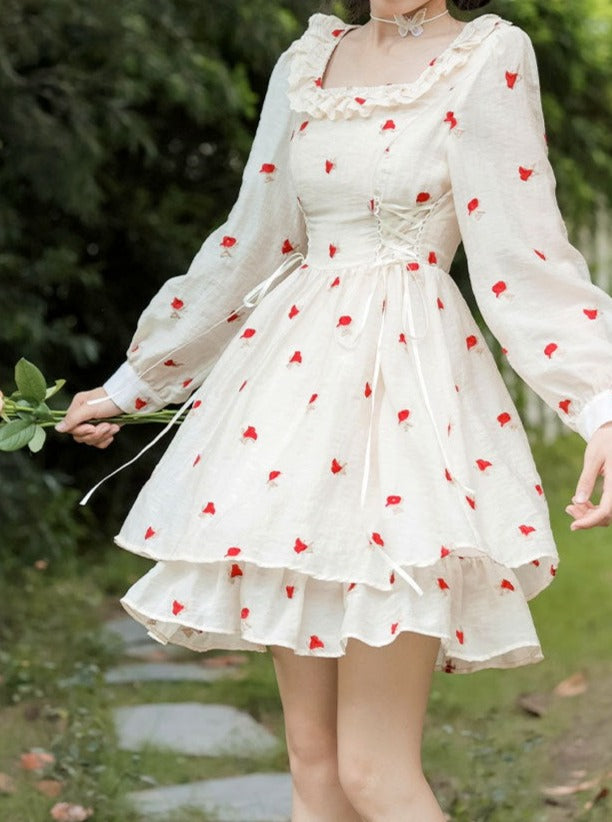 Cottagecore Square Neck Mini Dress– The Cottagecore