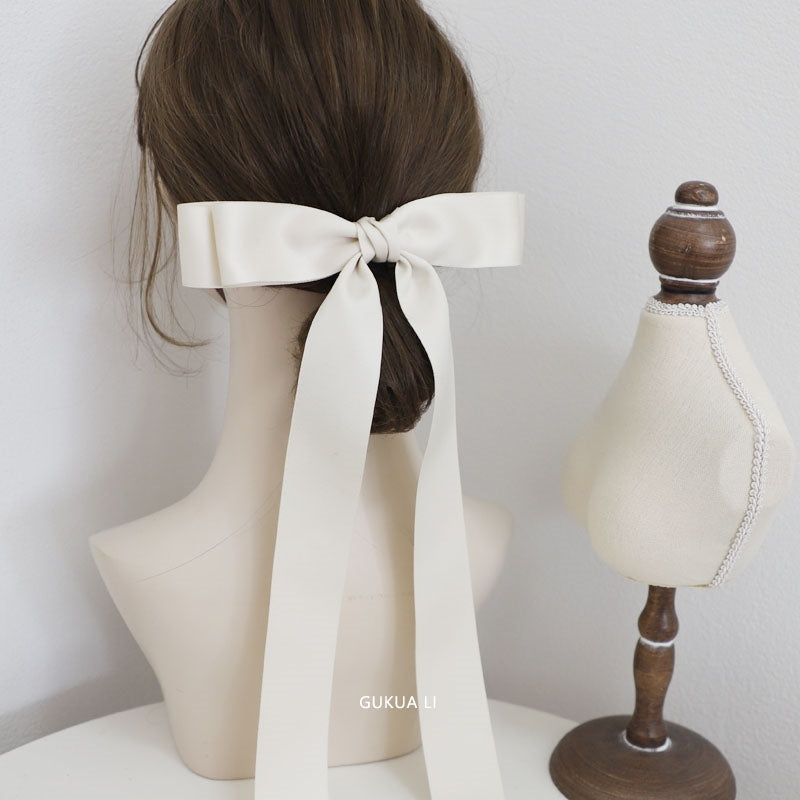 Elegant Quality Long Ribbon Hair Bow– The Cottagecore