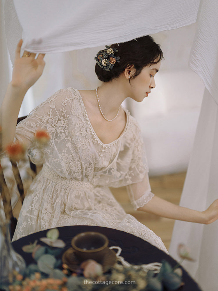 Embroidered Lace Dream Dress– The Cottagecore