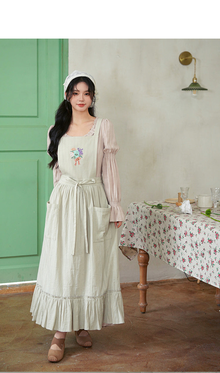 Cottagecore Embroidered Apron Dress– The Cottagecore