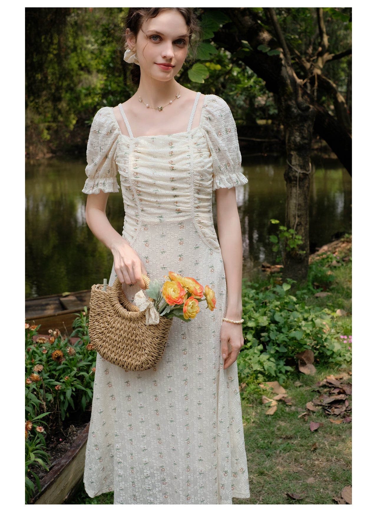 Cottagecore Pleated 2 Way Dress– The Cottagecore