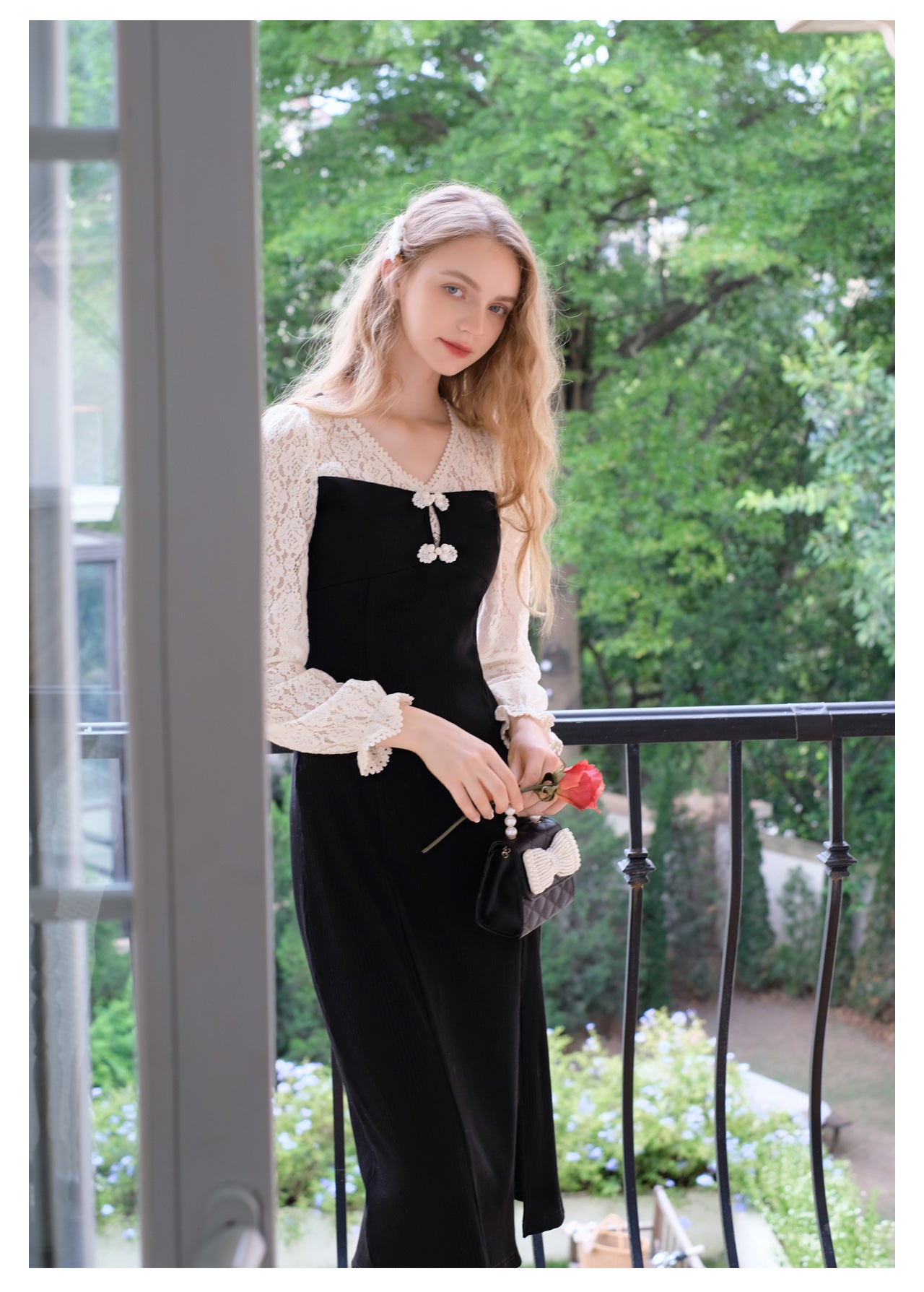 Elegant Lace Patchwork Dress– The Cottagecore