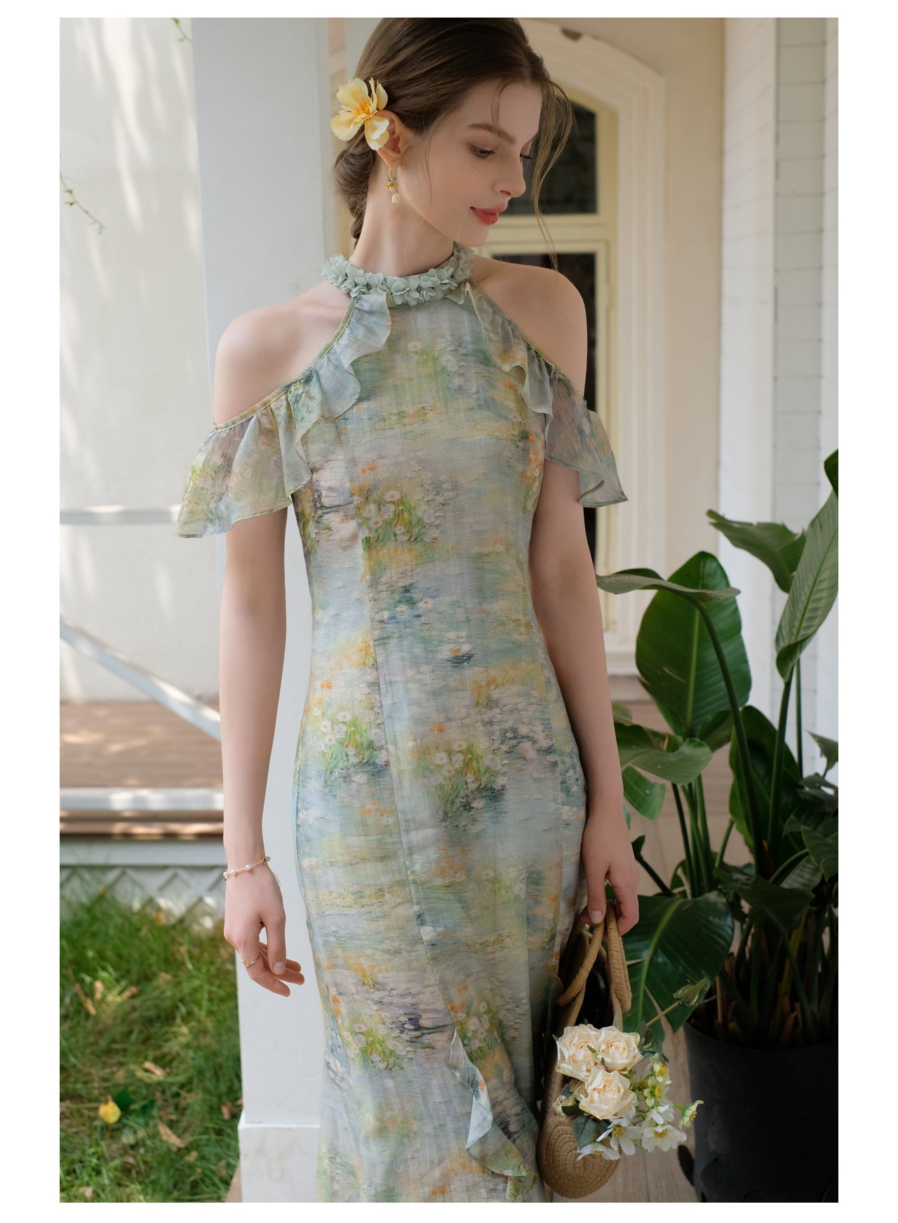 Fairycore Oil Painting Mermaid Dress– The Cottagecore