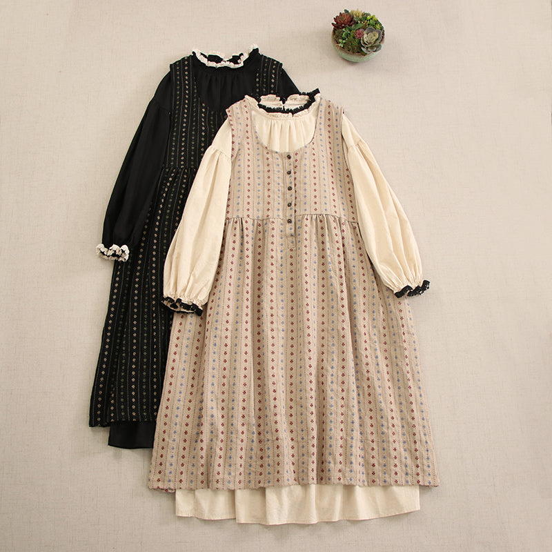 Lace Collar Bottom Dress– The Cottagecore