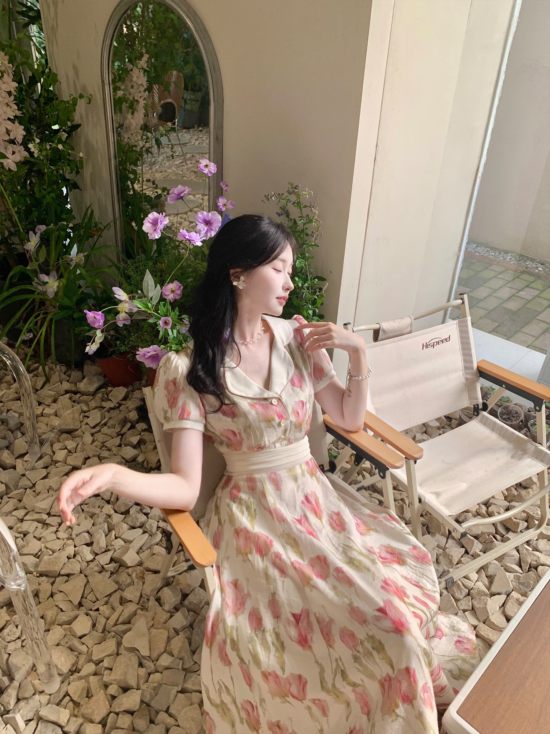 Romantic Tulip Floral Dress– The Cottagecore