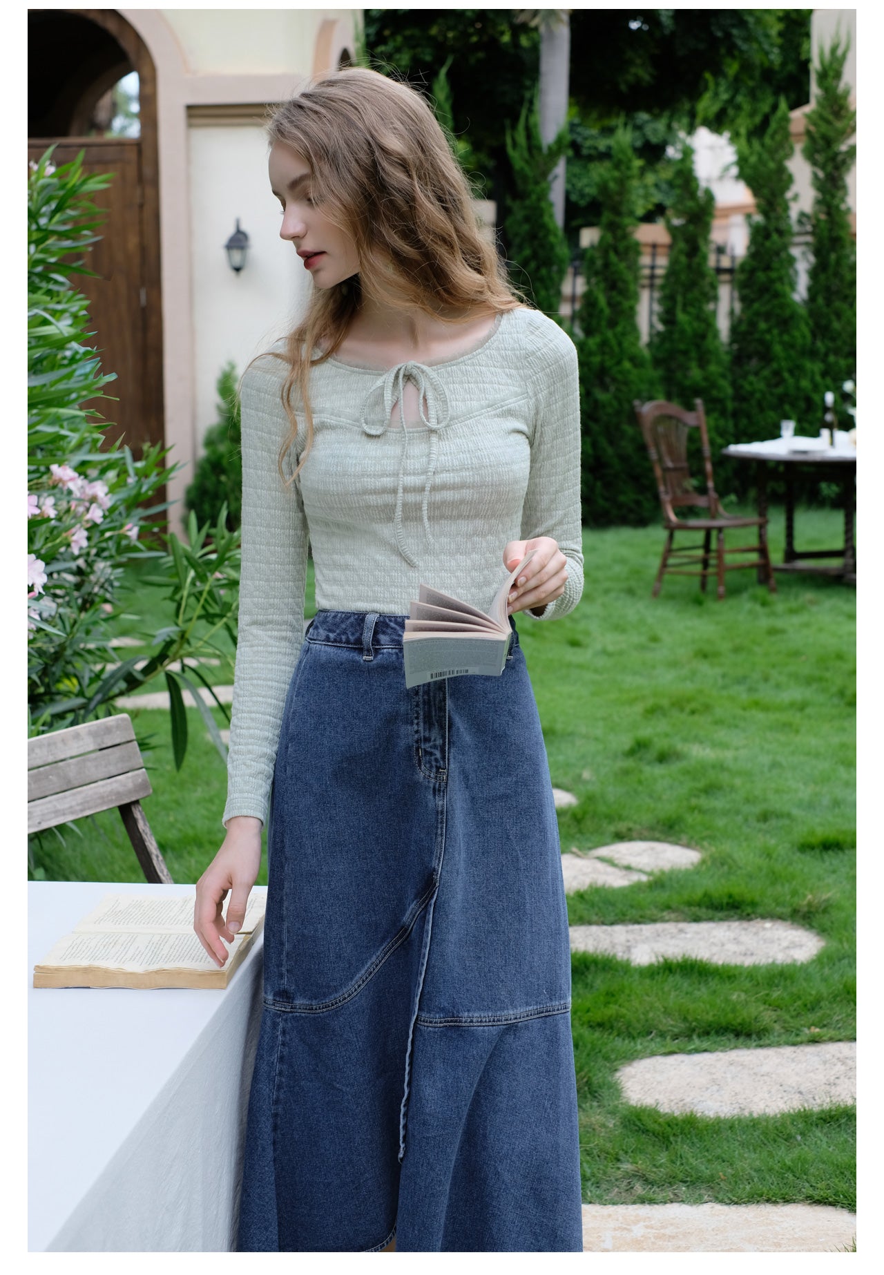 Irregular Hem Denim Skirt– The Cottagecore