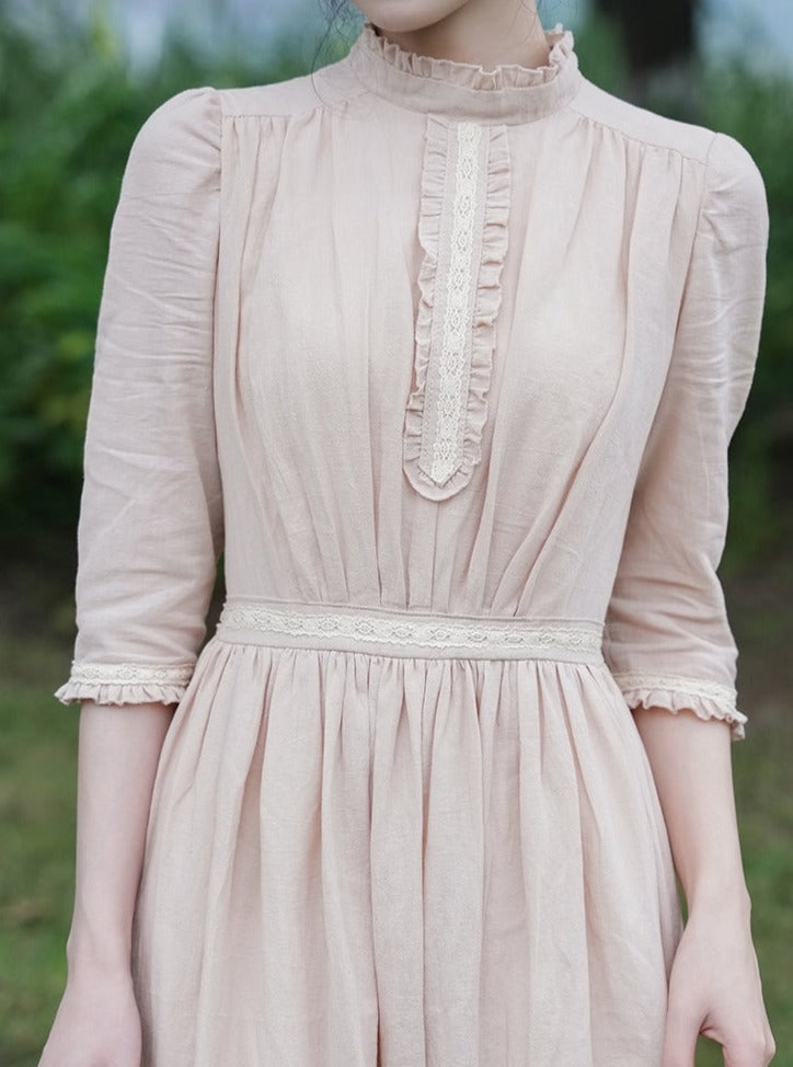 Antique Stand Ruffle Collar Dress– The Cottagecore