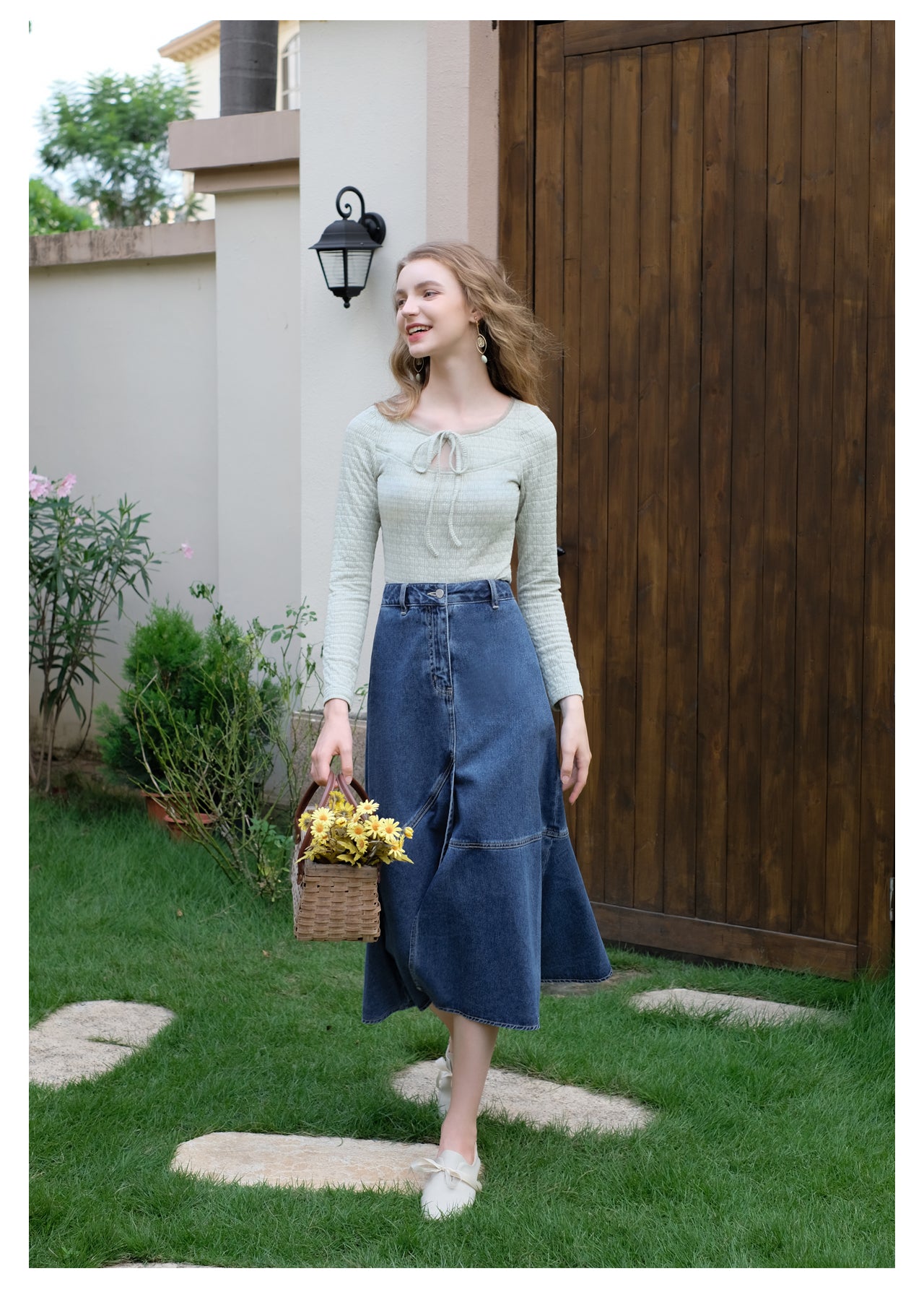 Irregular Hem Denim Skirt– The Cottagecore