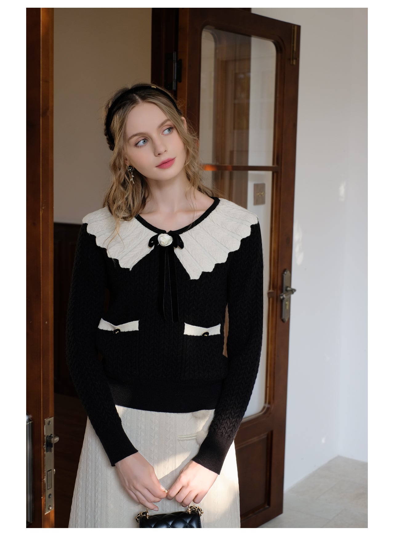 Lapel Bow Sweater– The Cottagecore