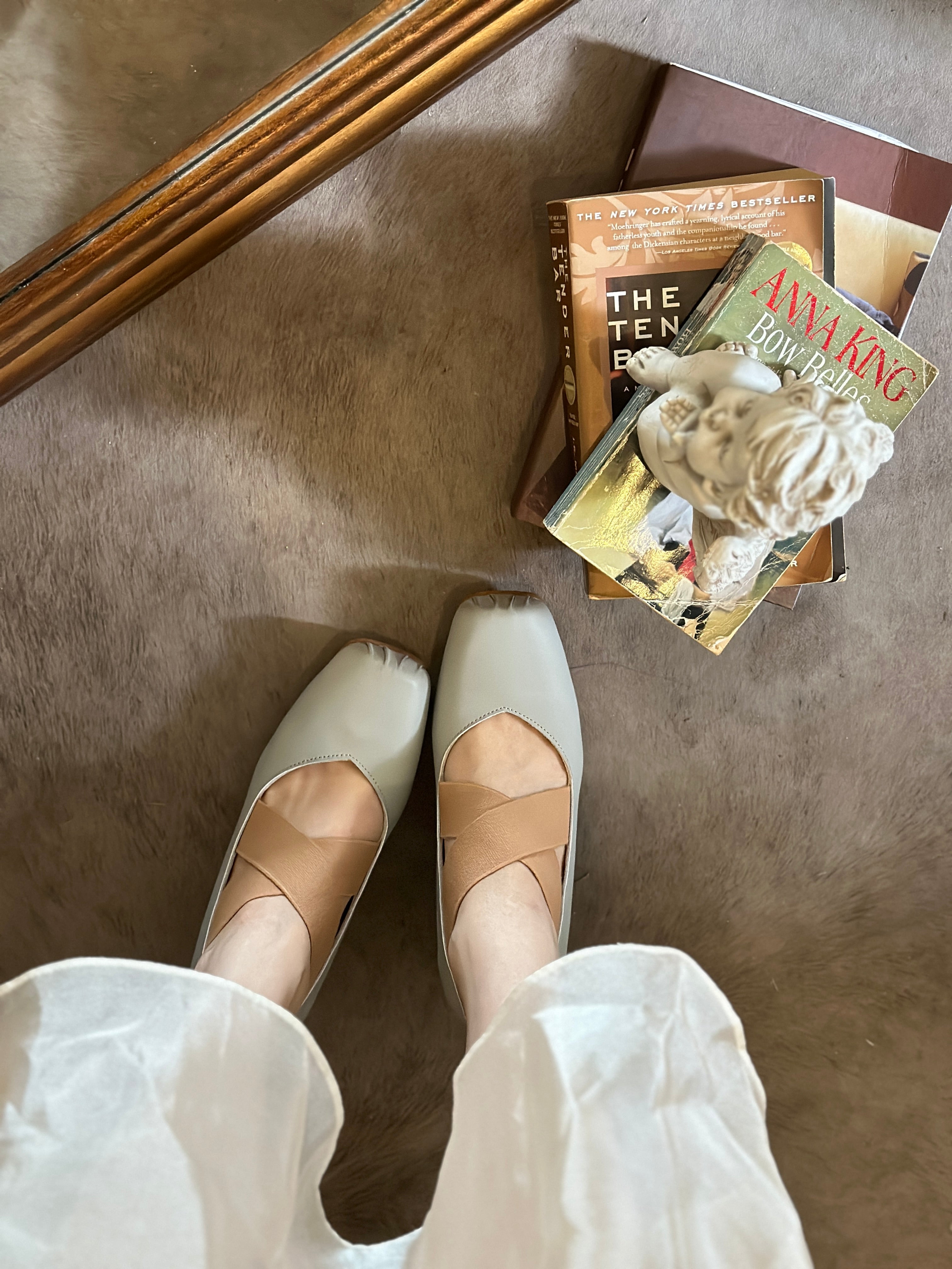 Balletcore Square Toe Crossover Strap Shoes– The Cottagecore