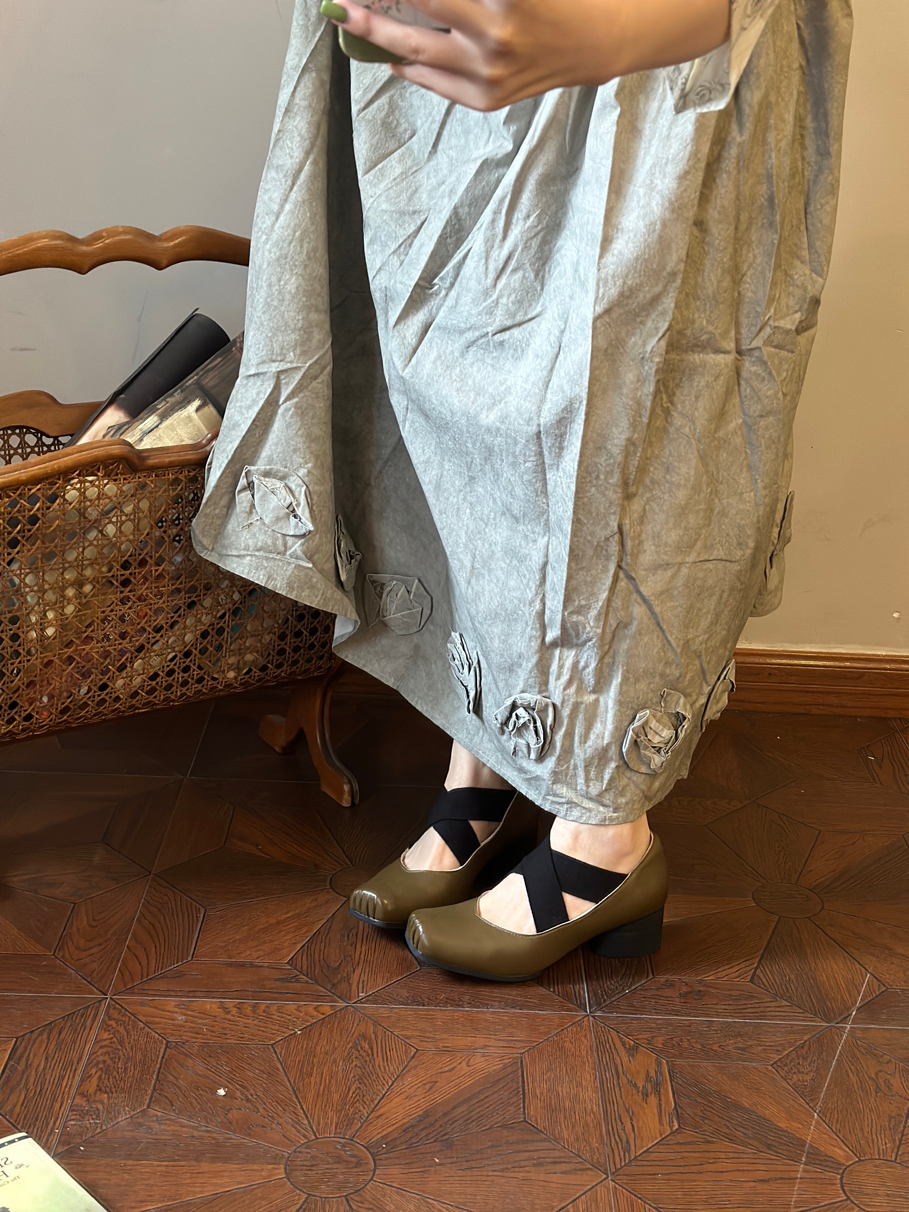 Balletcore Square Toe Crossover Strap Shoes– The Cottagecore