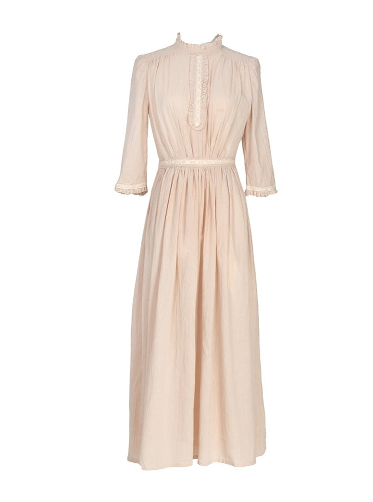 Antique Stand Ruffle Collar Dress– The Cottagecore