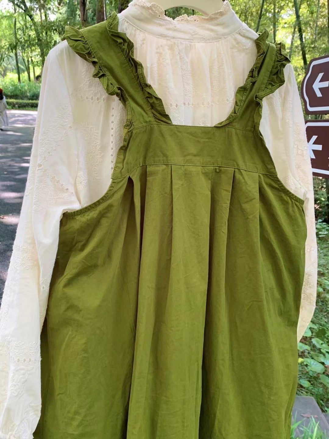 Cute Embroidered Overall Dress– The Cottagecore